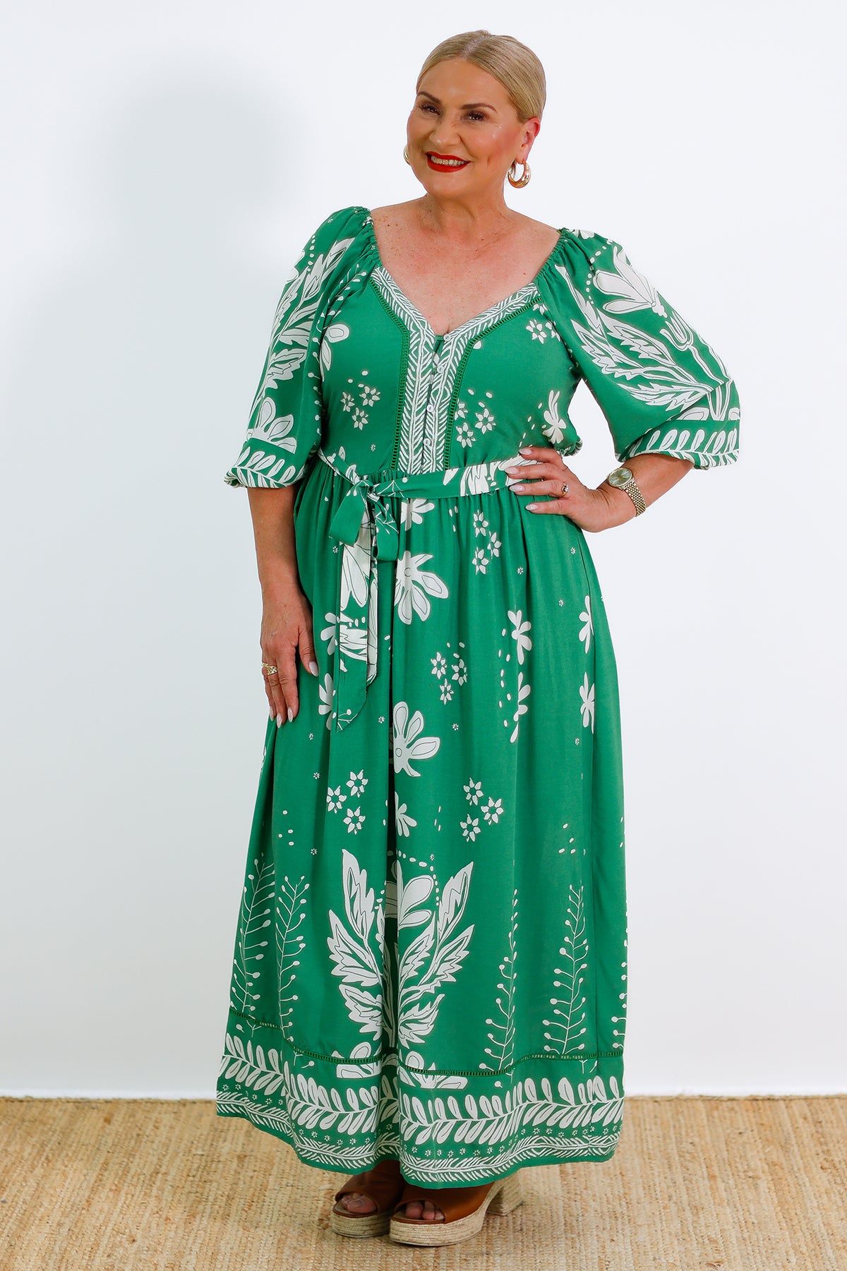 Linden Dress | GREEN – The Birch House