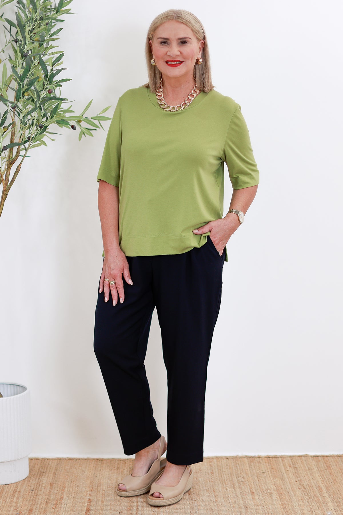 Ellery Fine Knit Top - FRESH GREEN – The Birch House